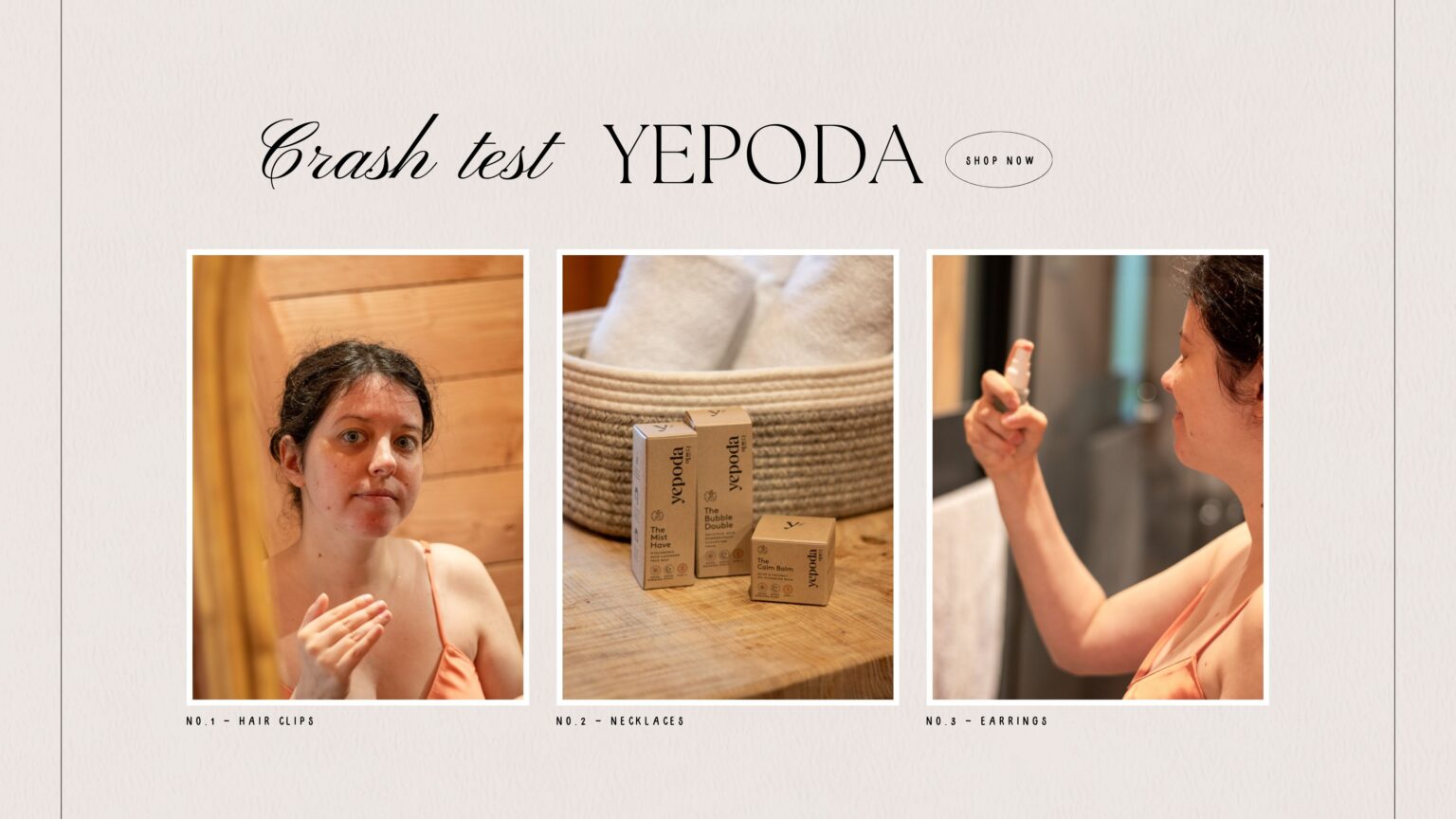 Crash test de la marque Yepoda - Rosepaillettee